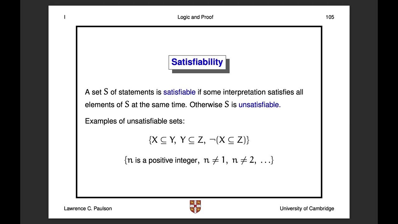 Logic and Proof, Lecture 1: Introduction - YouTube