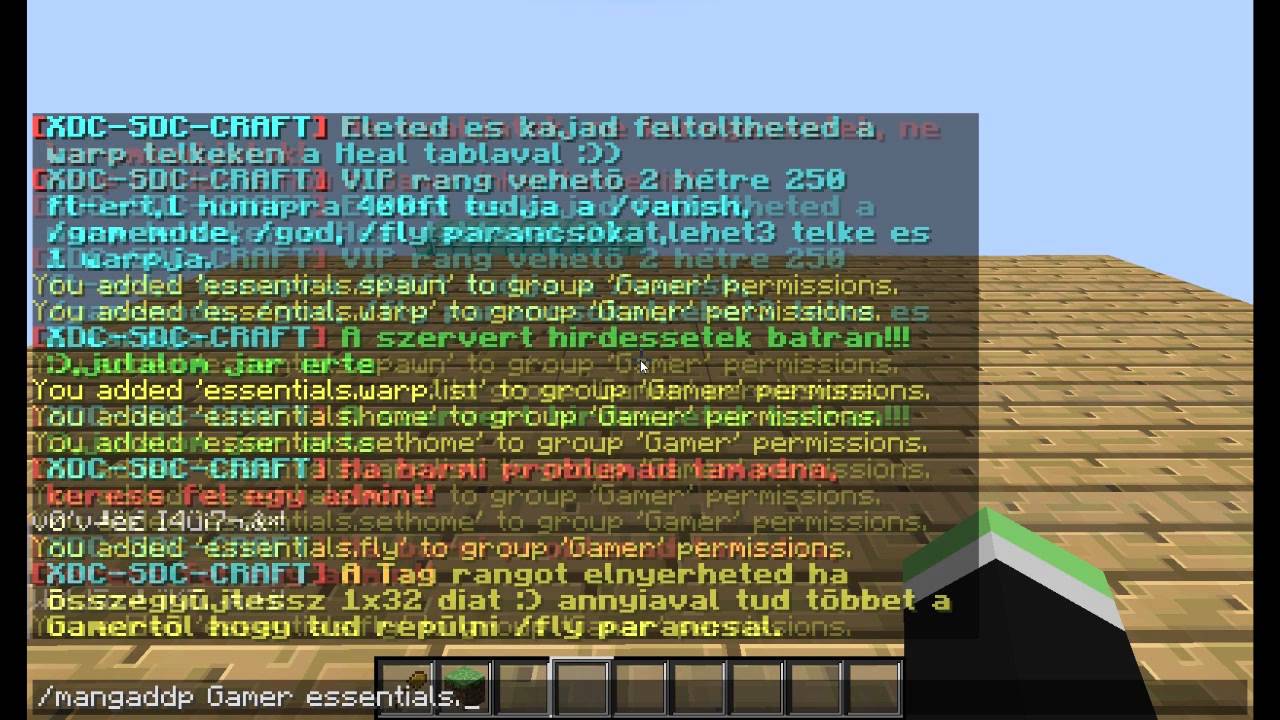 Minecraft Group Manager plugin bemutató 1.7.2 [HD] [HUN] - YouTube