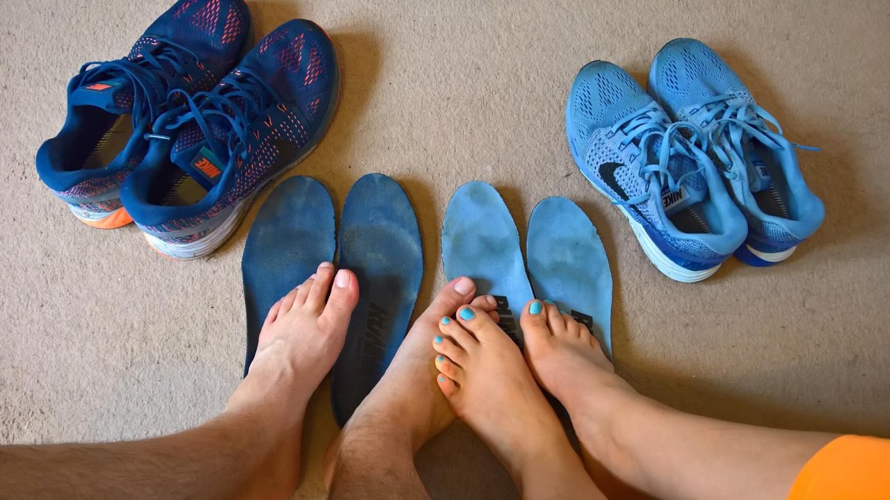 Nike Lunarglide 7 after run soles footsie - YouTube