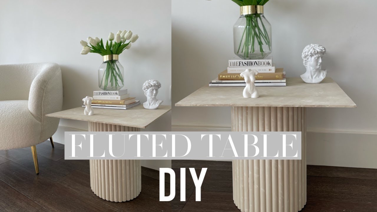 DIY FLUTED TABLE | MINIMAL SIDE TABLE - DETAILED VIDEO - YouTube