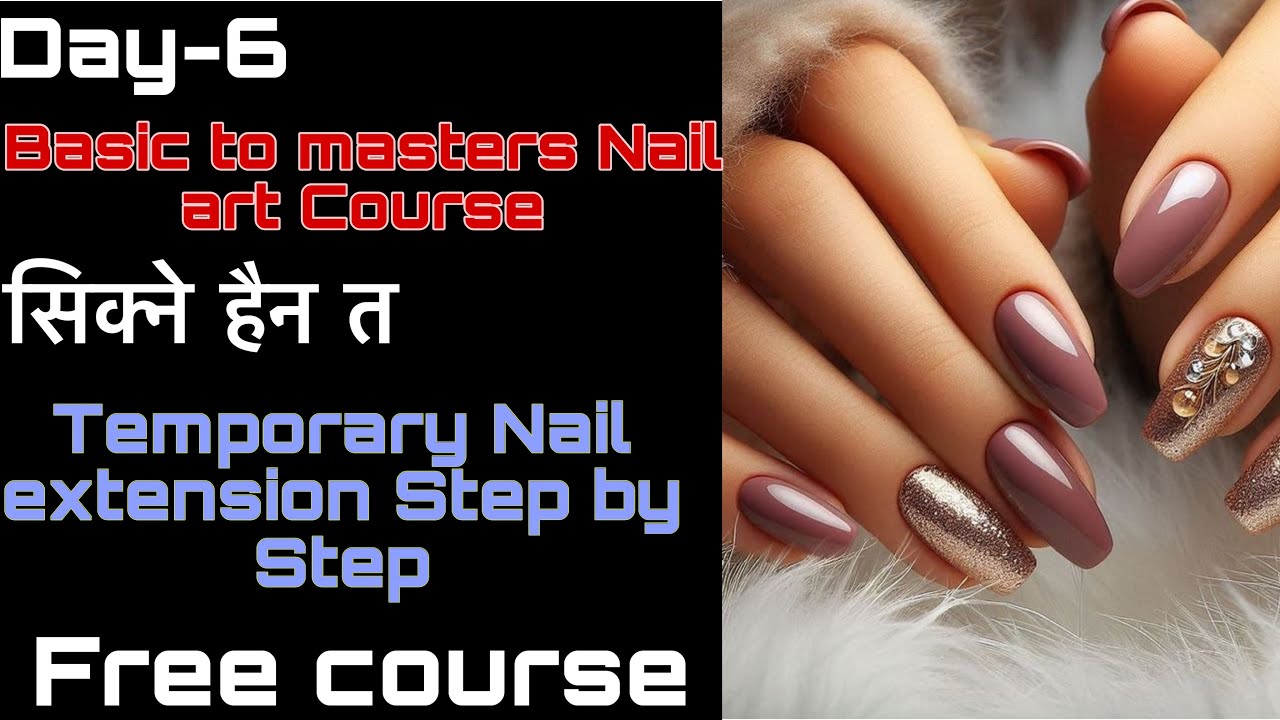 Episode-6 || Temporary Nail Extension ||Step By Step Practice || Free ...