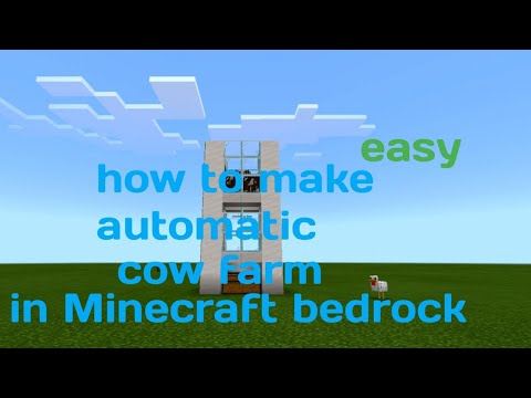 how to make automatic cow farm Minecraft easy - YouTube