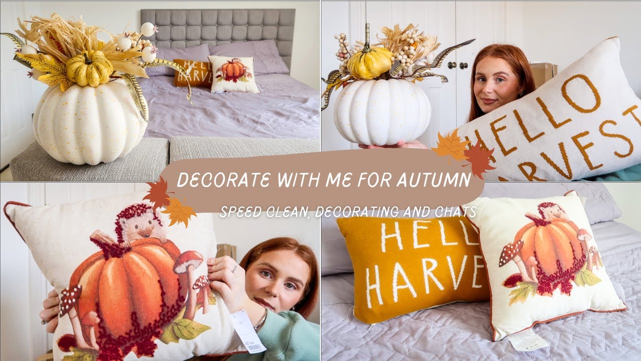 CLEAN AND DECORATE WITH ME FOR AUTUMN // Leah Ashley - YouTube