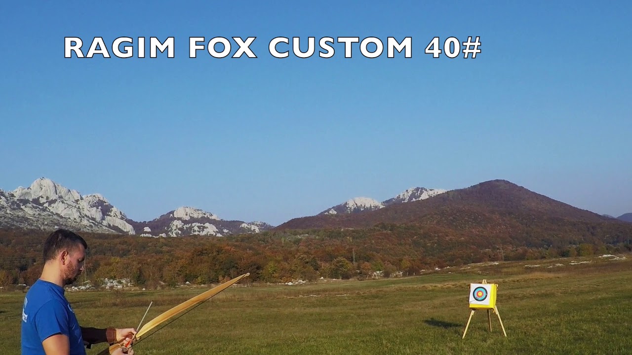 Ragim Fox Custom Traditional Longbow 40# - YouTube