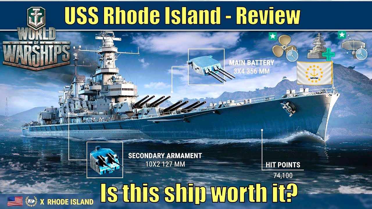 USS Rhode Island Review - Is it worth it? #worldofwarships #rhodeisland ...