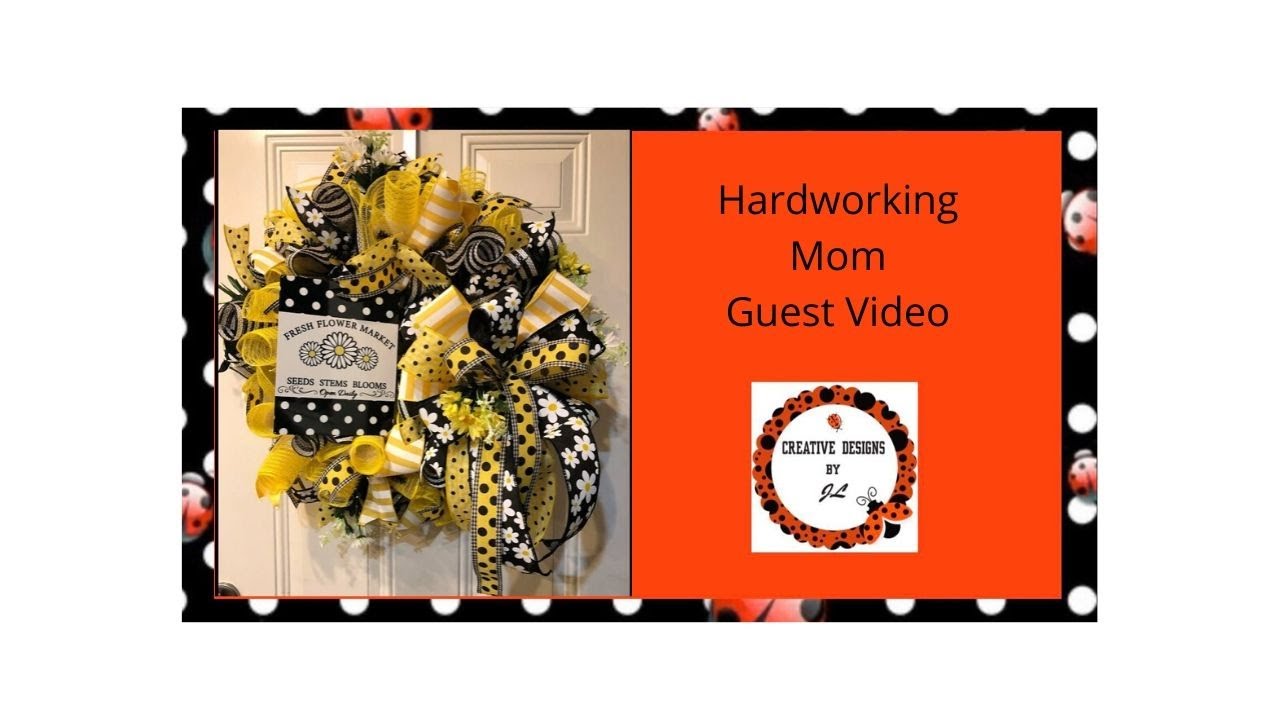 How to Make A Daisy ruffle wreath with Hard Working Mom - YouTube