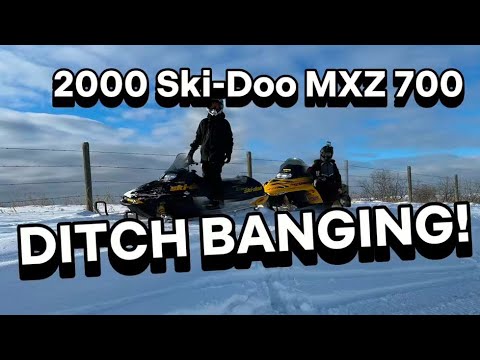 Insane Ditch Banging with 2000 Ski-Doo MXZ 700 Snowmobiles! (Epic Ride ...
