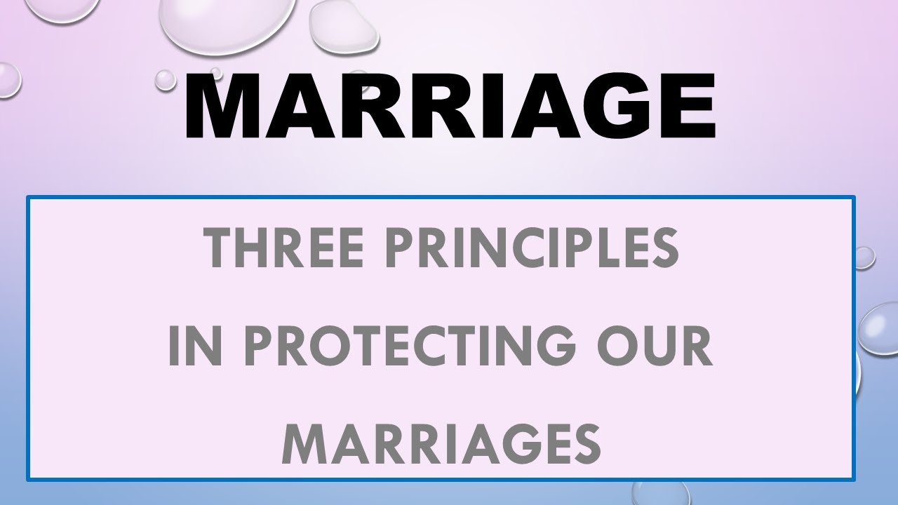 Three Biblical Principles For A Godly Marriage - YouTube