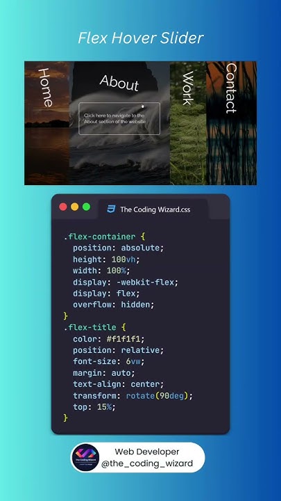 Flex hover slider #flex #hover - YouTube
