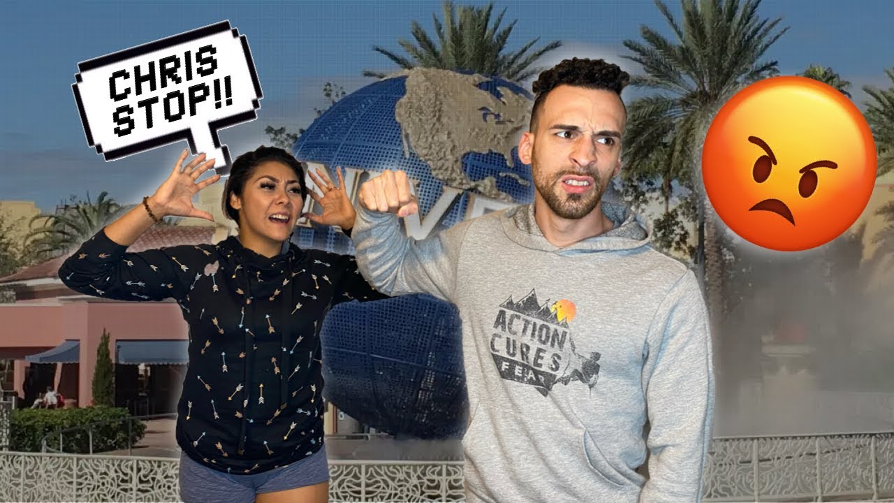 Chris Got Into A FIGHT At Universal Studios Orlando | City Walk - YouTube