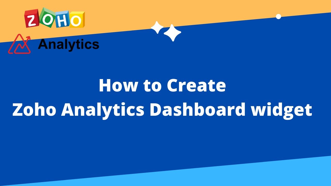 Add Widget In Dashboard Zoho Analytics - YouTube