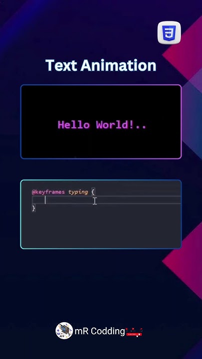 Text Animation using html css #mrcodding #explore #shorts - YouTube