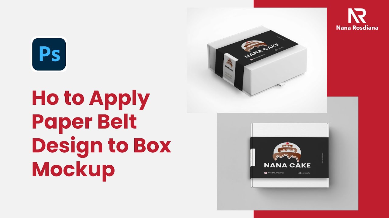 How to Apply Paper Belt Design to Box Mockup - YouTube