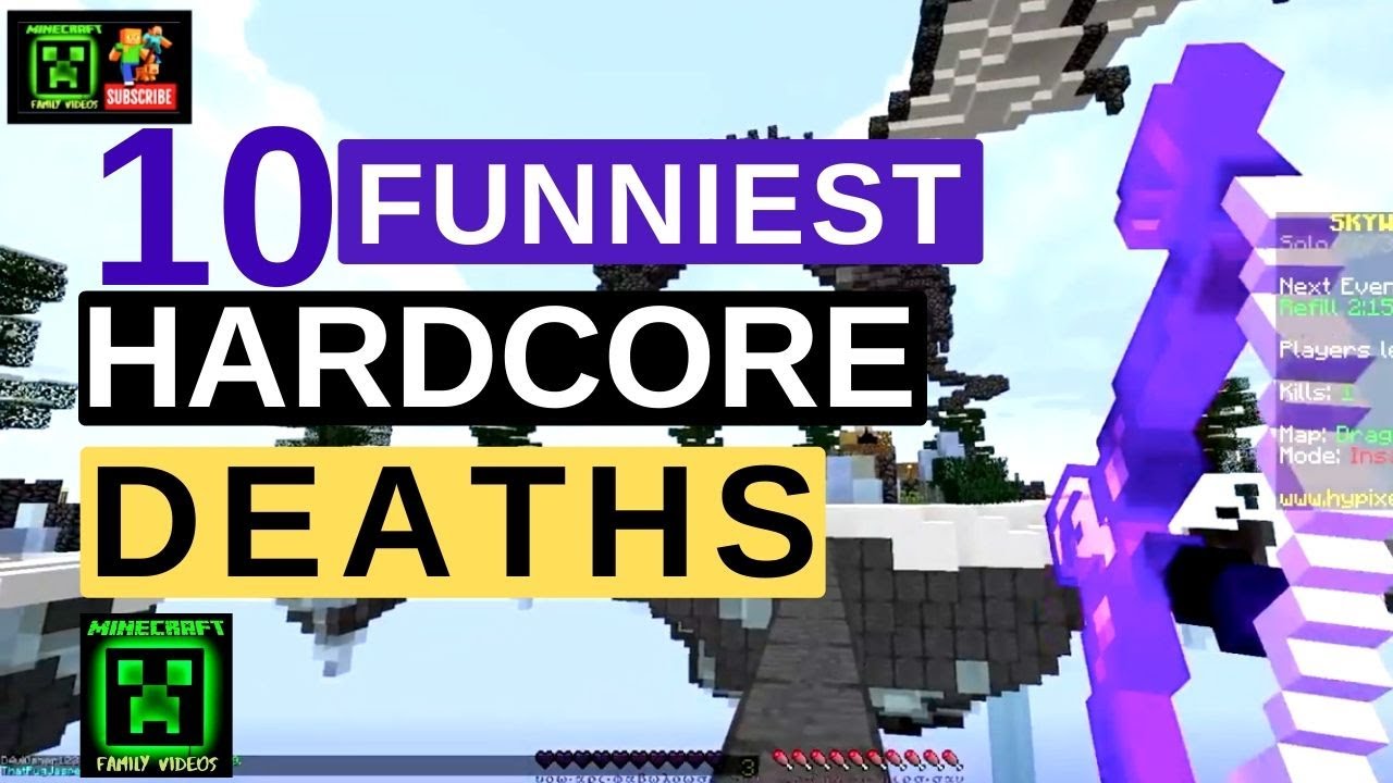Minecraft: Top 10 Funniest Hardcore Deaths!!! - YouTube