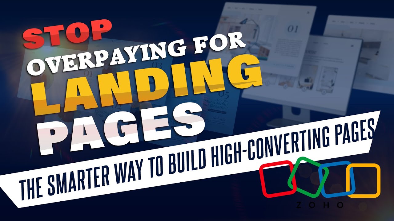 Low-Cost Landing Page Builder: Zoho Landing Page - YouTube