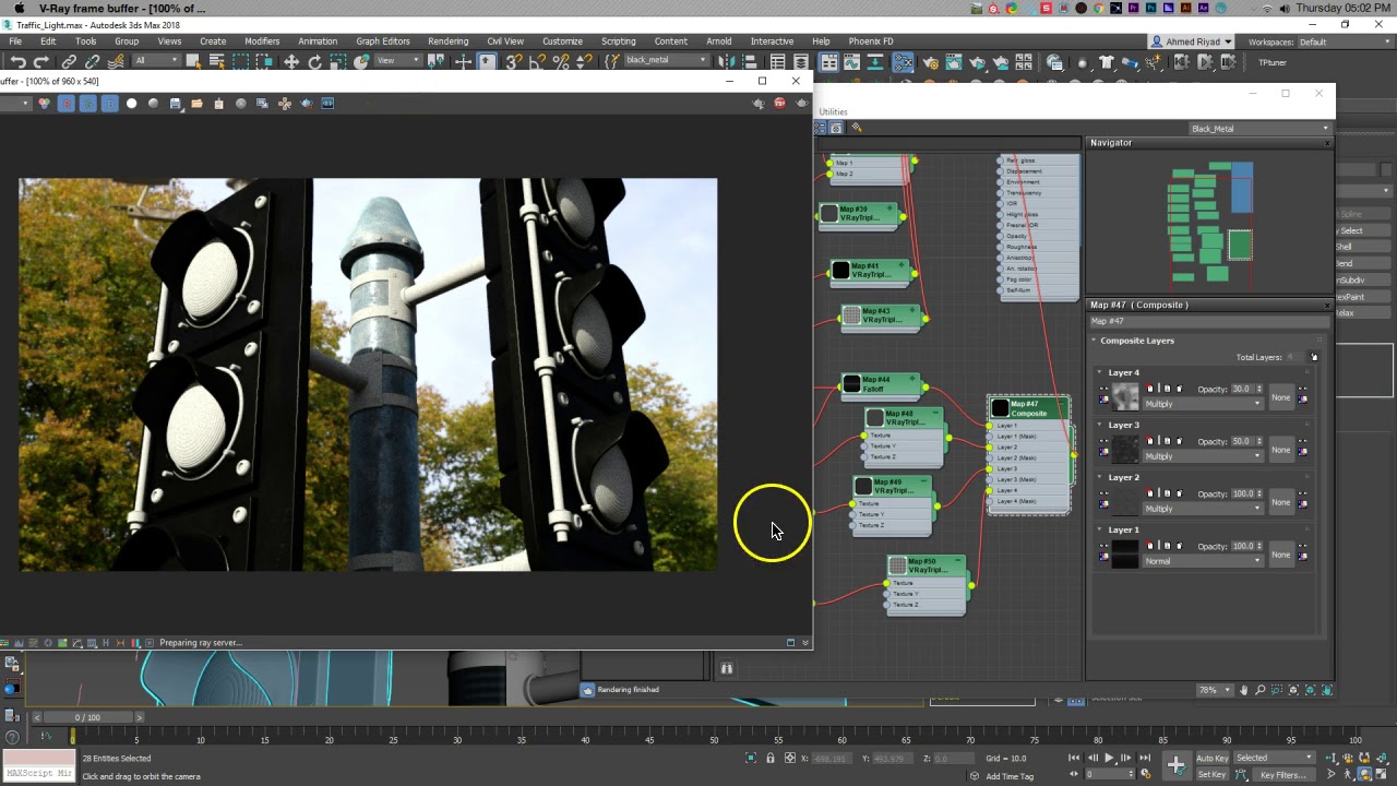 18 Vray Traffic BlackMetal Reflection Map - YouTube