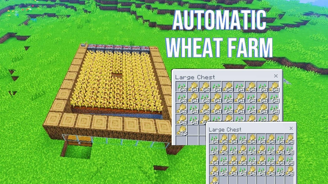 Easiest wheat farm in Minecraft tutorial || minecraft wheat farm ...
