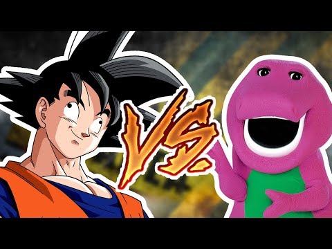 GOKU VS. BARNY EL DROGOSAURIO - BATALLA DE RAP!
