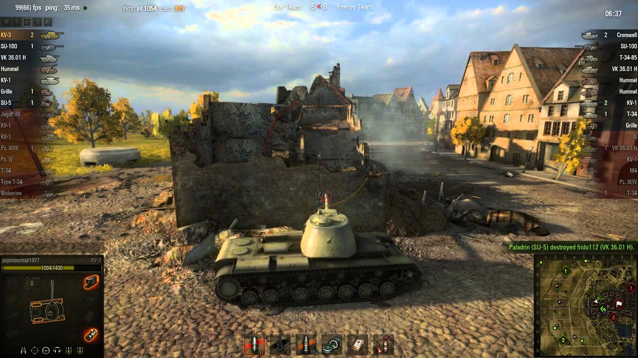 WOT: Siegfried Line - KV-3 - 7 frags - Top Gun, Sniper, Steel Wall ...
