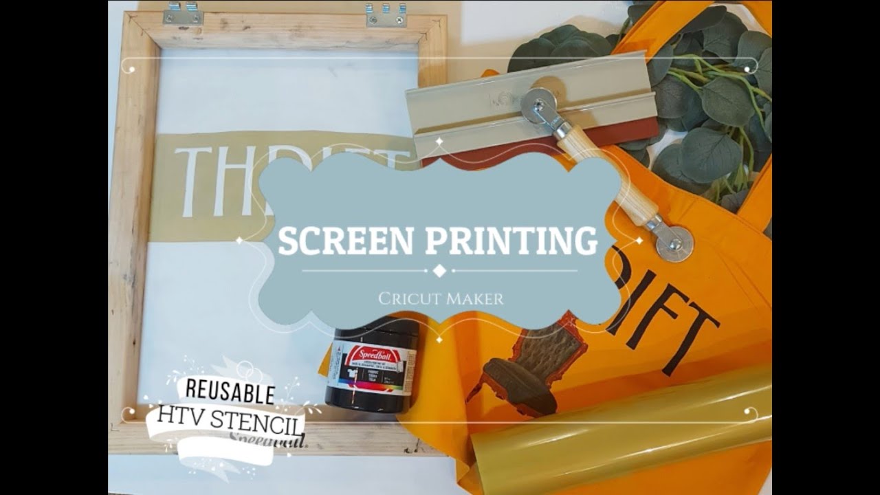 Watch My First Attempt Screen Printing With A Reusable HTV Stencil ...
