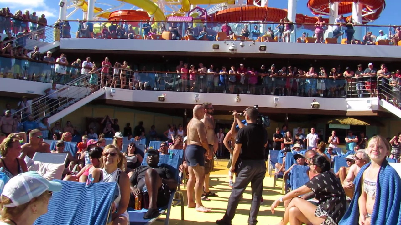 Carnival Vista Hairy Chest Contest - Tarzan Yell - YouTube