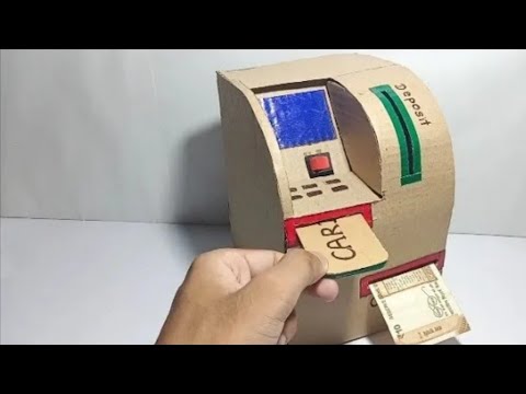 build personal ATM machine At home/ make An ATM machine with cardboard - YouTube