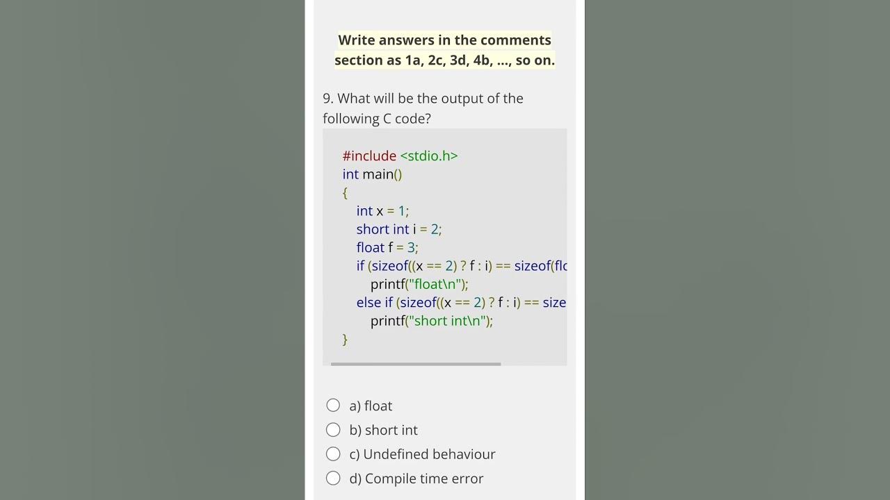 Set8 - C Developer Jobs Qualifier | Sanfoundry | #shorts - YouTube