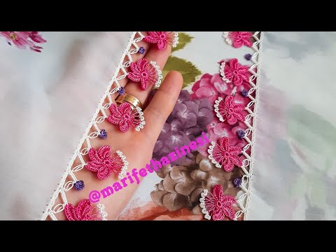 Küpeli Tığ Oyası Modeli Büyük gösterişli oya modelleri | Marifet Hazinesi 25.model #tığoyası 