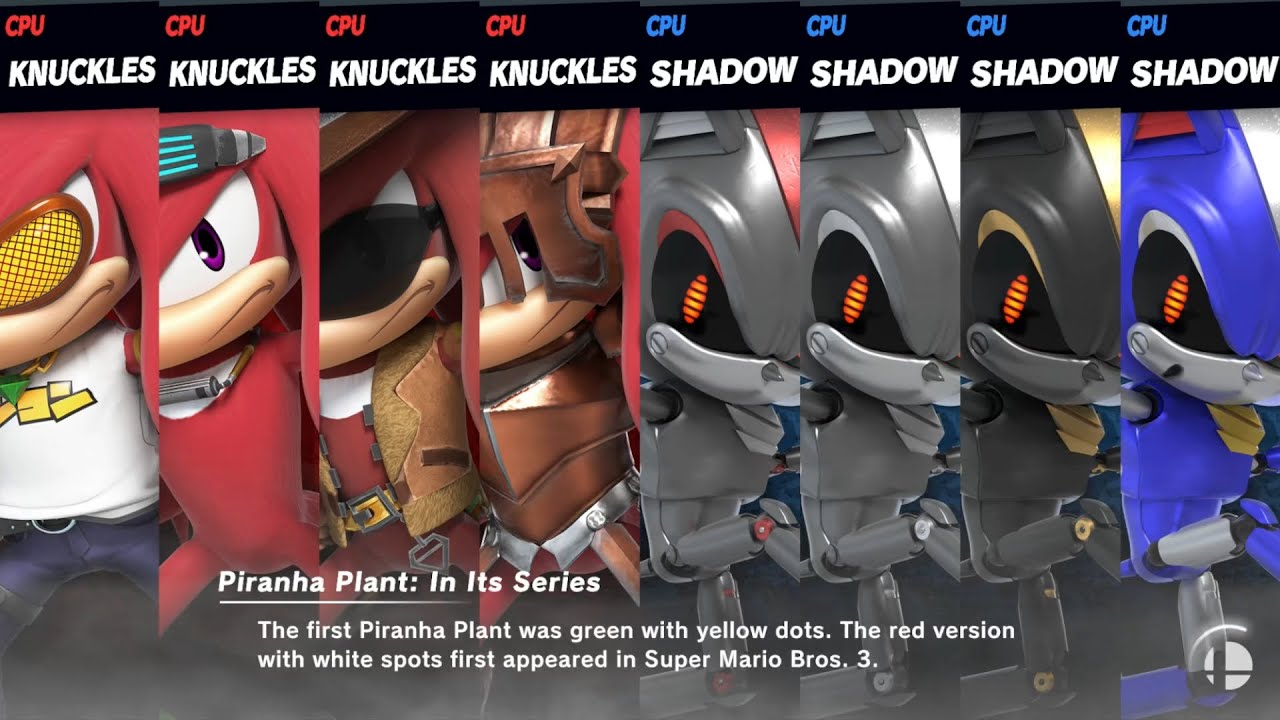 Knuckles Alts vs Shadow Androids [Joke Video]: SSBU Mods -By Nanobuds ...