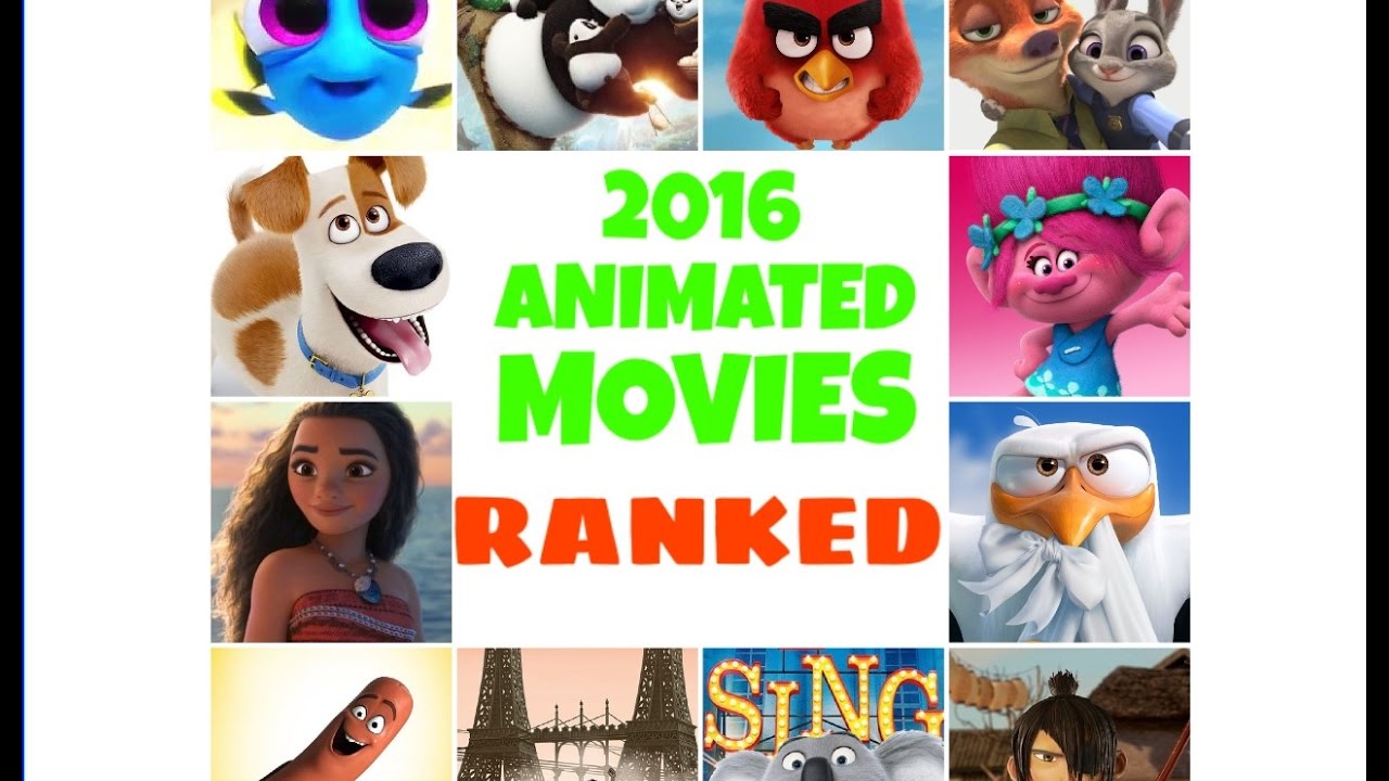 Ranking Animated Films of 2016 - YouTube
