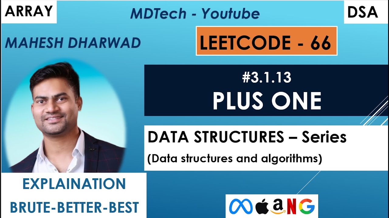 #3.1.13 | Plus one | Leetcode 66 | Java | Maths | Array - YouTube