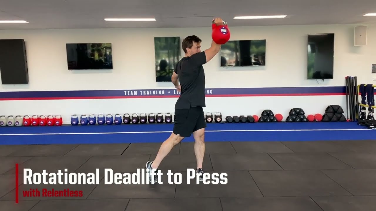 Rotational Deadlift to Press - YouTube