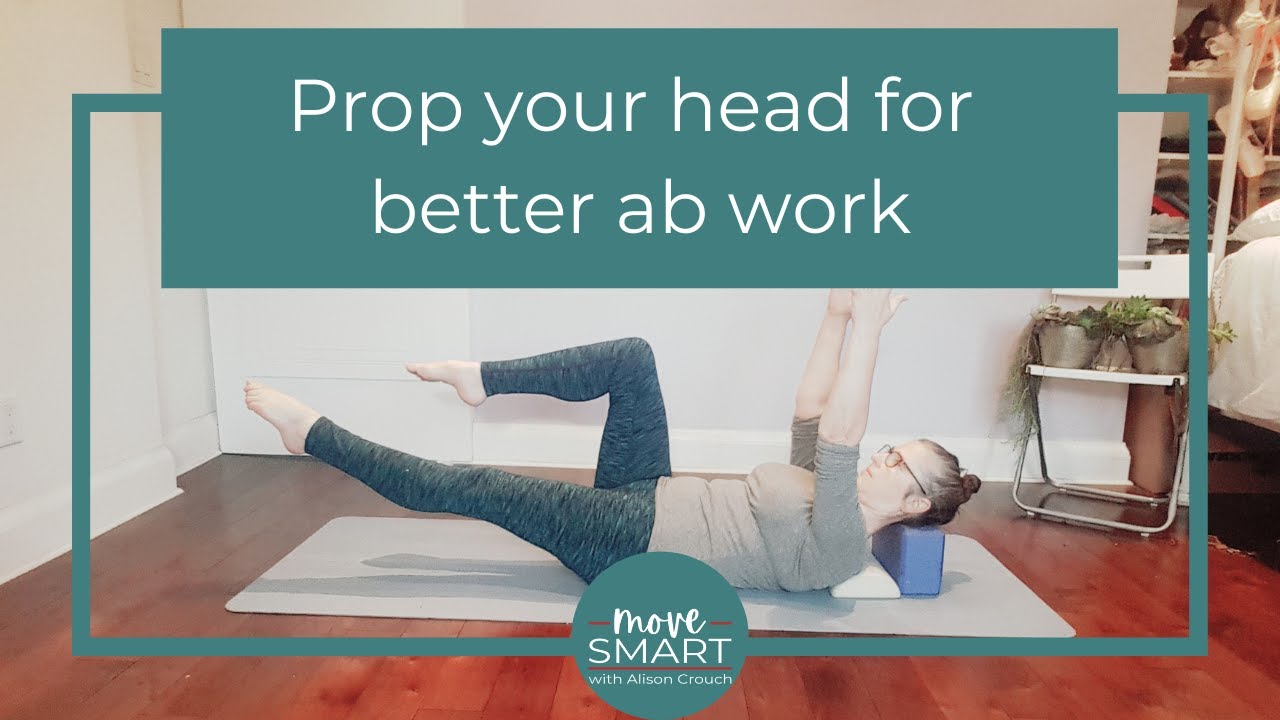 Prop your head for better core work (and less back strain) - YouTube