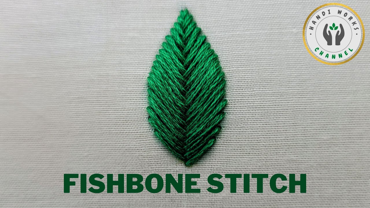 Easy Fishbone Stitch Embroidery - YouTube