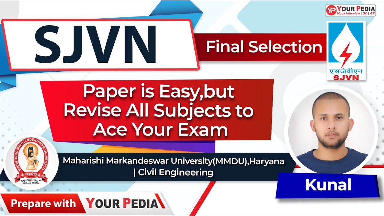 “Paper is Easy, but Revise all subjects to Ace your Exam” | CE | SJVN ...