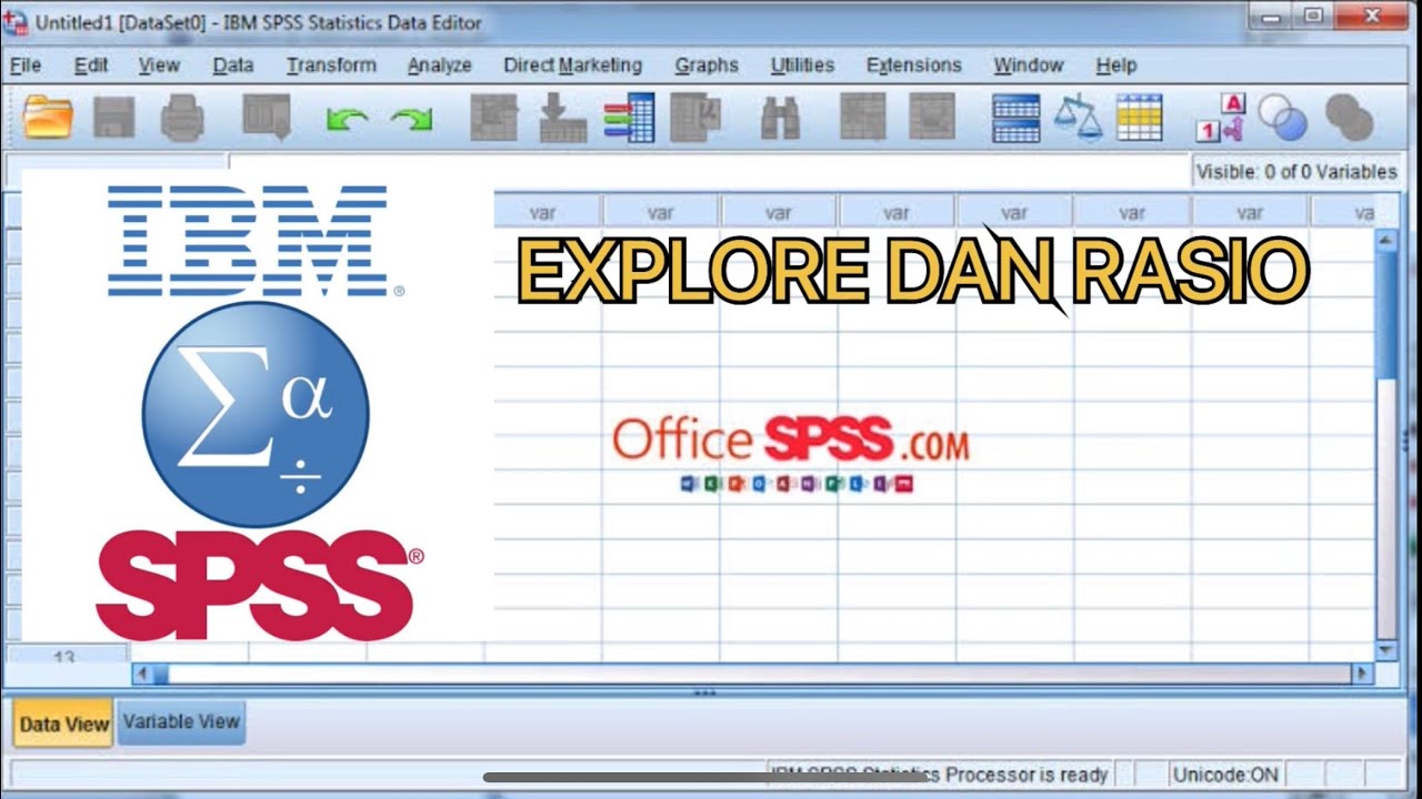 EXPLORE & Uji Rasio Data Menggunakan Aplikasi SPSS.. - YouTube
