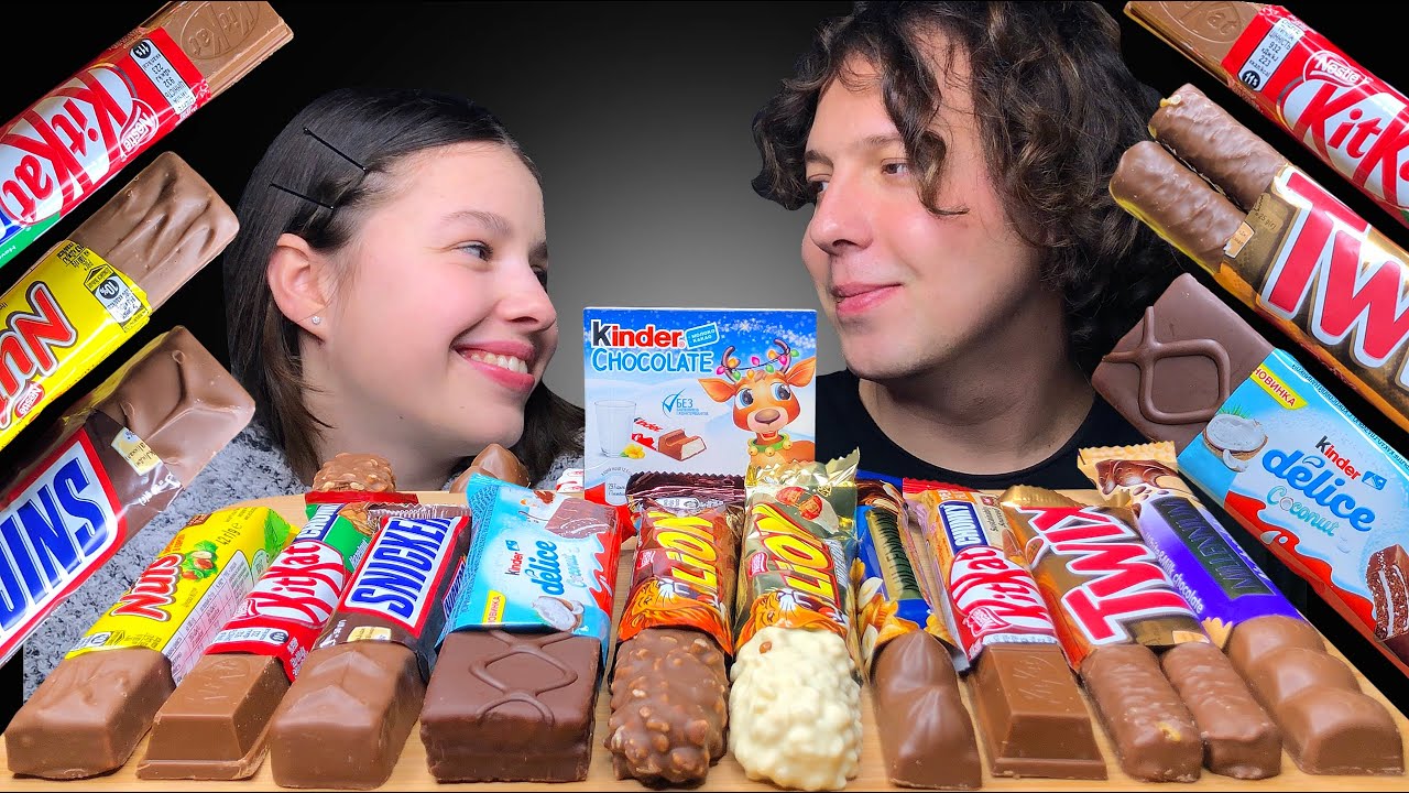 ASMR OUR FAVORITE CHOCOLATE CANDY BARS | MUKBANG EATING 먹방 Tati ASMR ...