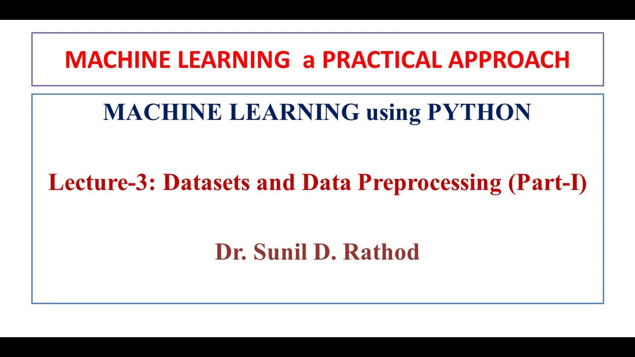 3.MACHINE LEARNING a PRACTICAL APPROACH- Data Preprocessing, Importing libraries by Sunil Sir ...