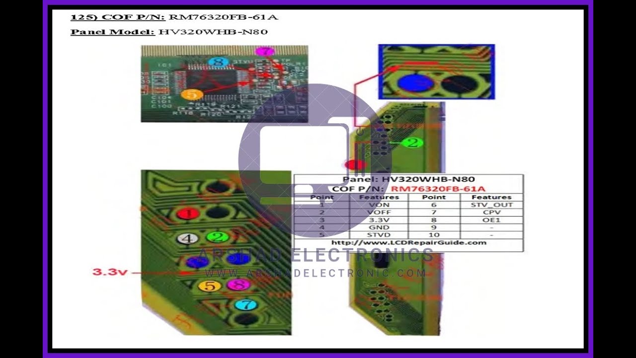 RM76320FB-61A COF Datasheet - Arshad Electronics - YouTube