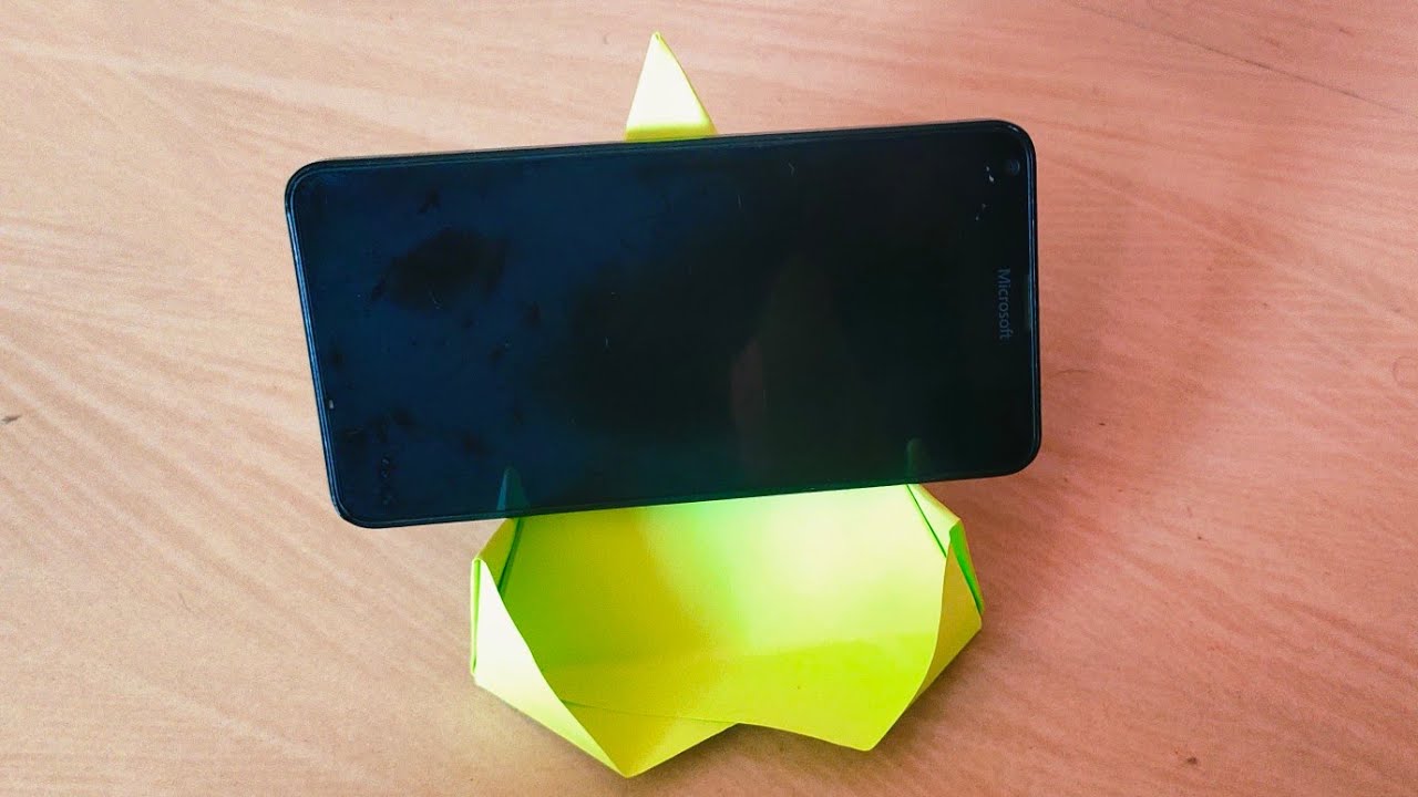 How to make paper phone stand in easy way - YouTube
