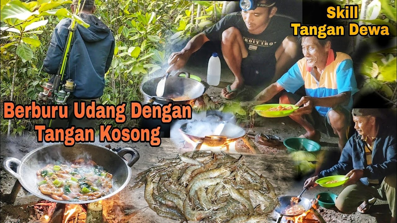 Berburu Udang Dengan Tangan Kosong || Skill Tangan Dewa!!! - YouTube
