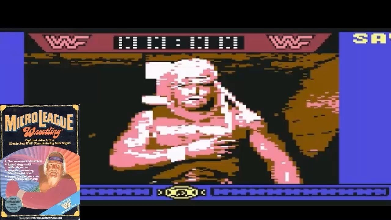 MicroLeague Wrestling Gameplay 1987 Commodore 64 (primer juego de wwe ...