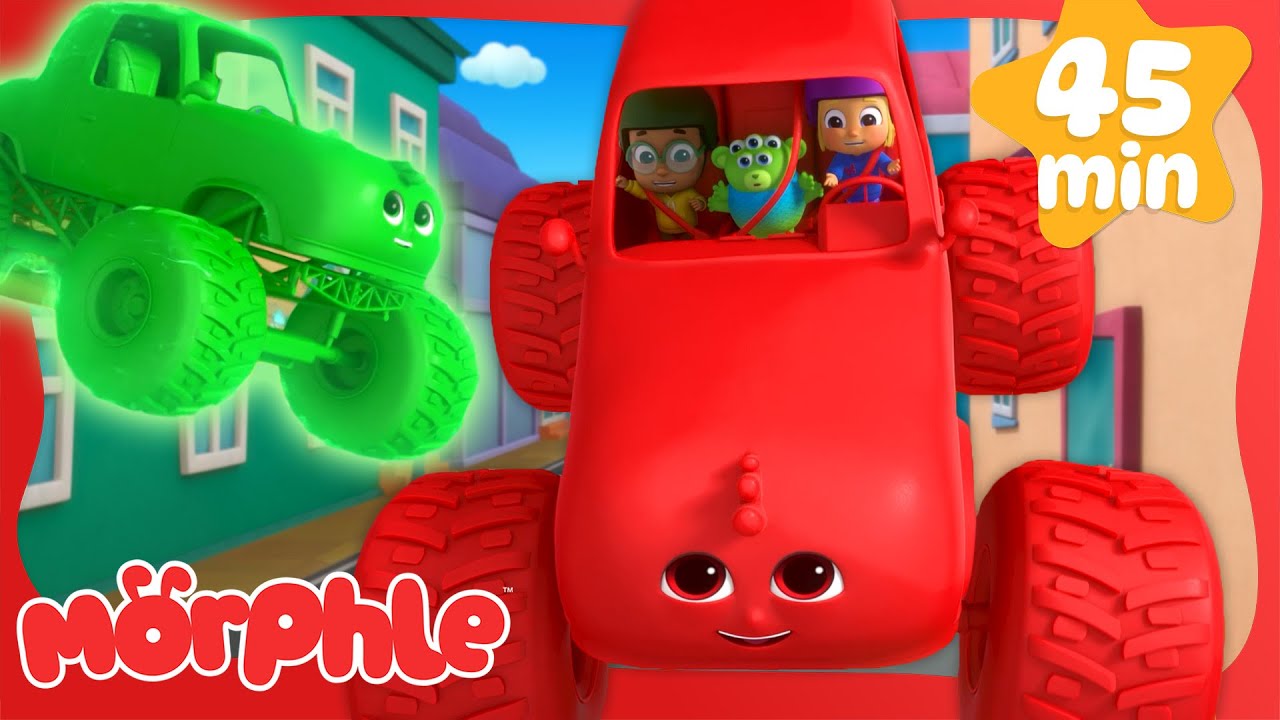 Mega Monster Trucks! | 45 Minutes of Morphle🔴 | Cartoons for Kids | Be ...
