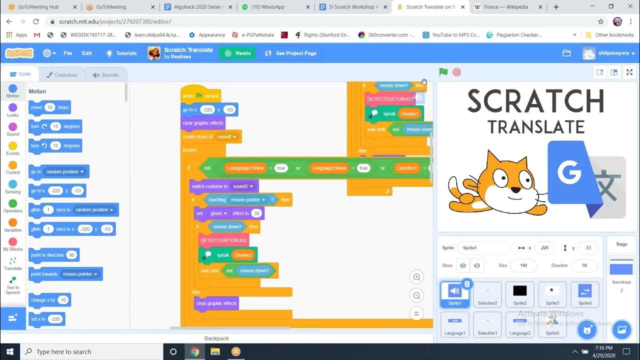 8.8 Scratch translator - YouTube