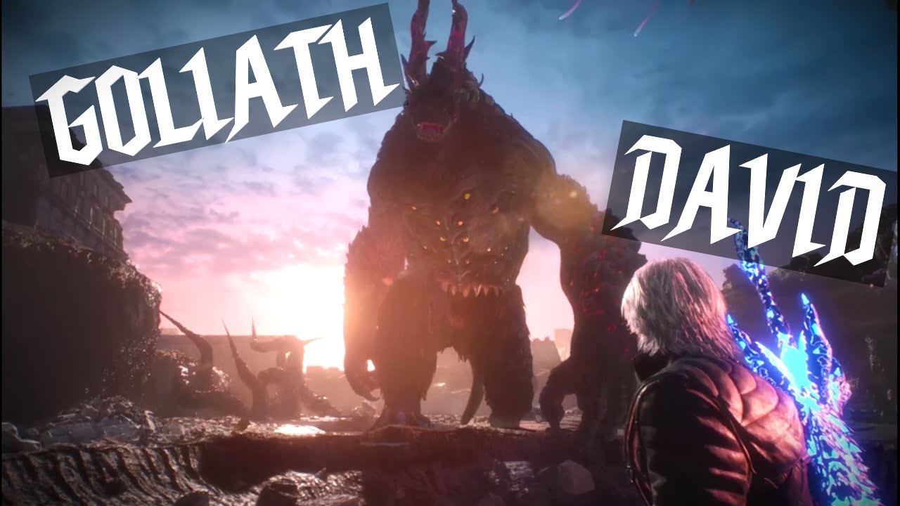 Goliath Vs. David (Biblically accurate fight) - DMC 5 - YouTube