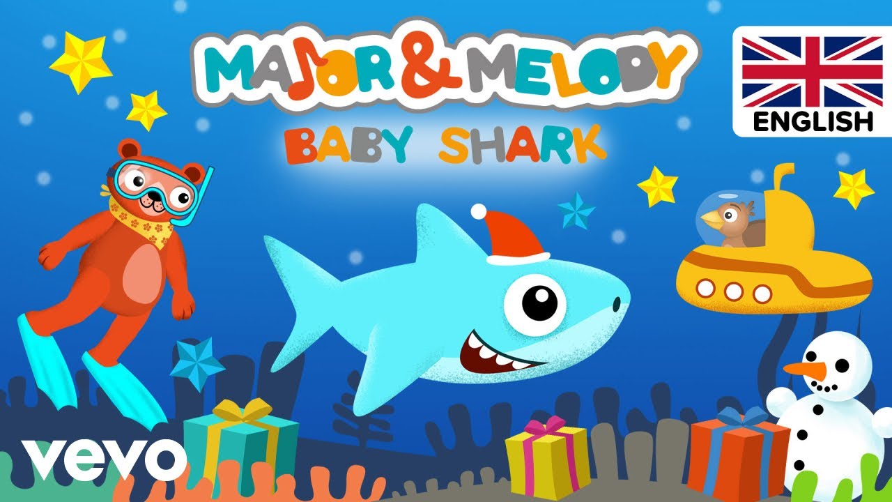 Major & Melody - Baby Shark (Christmas songs for kids - singalong ...