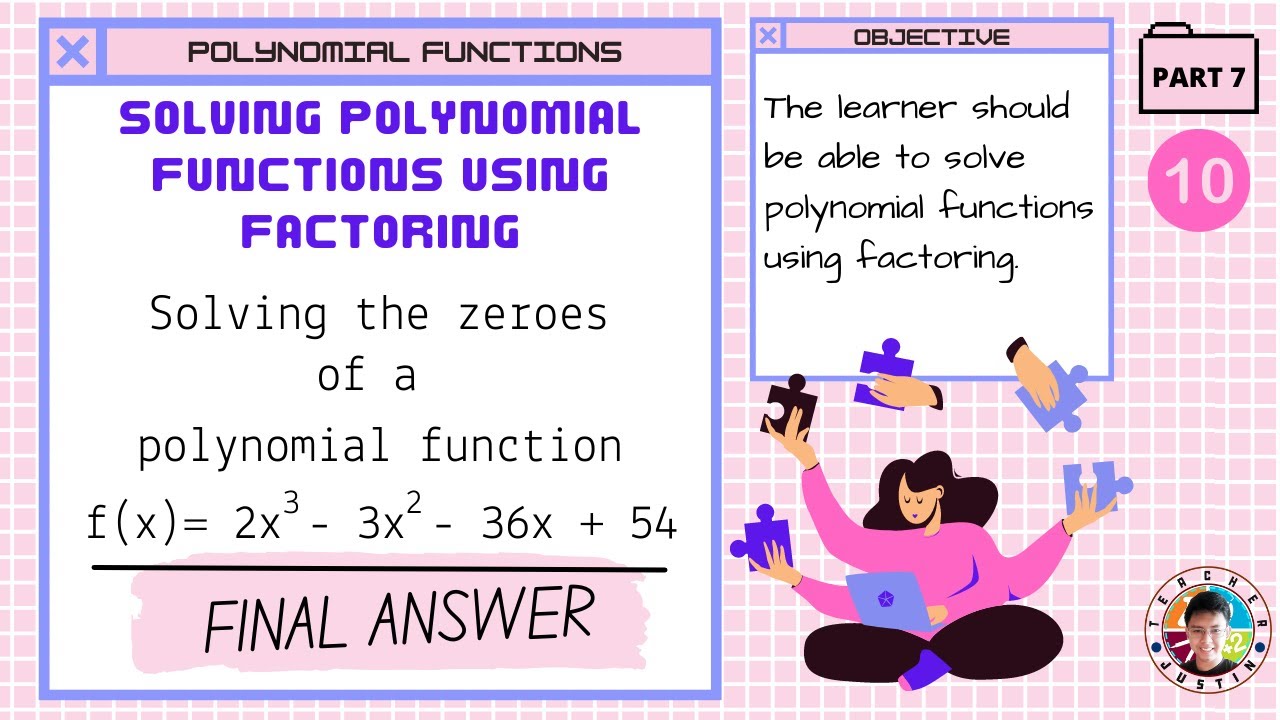Solving Polynomial Function Using Factoring [Example 7] - YouTube