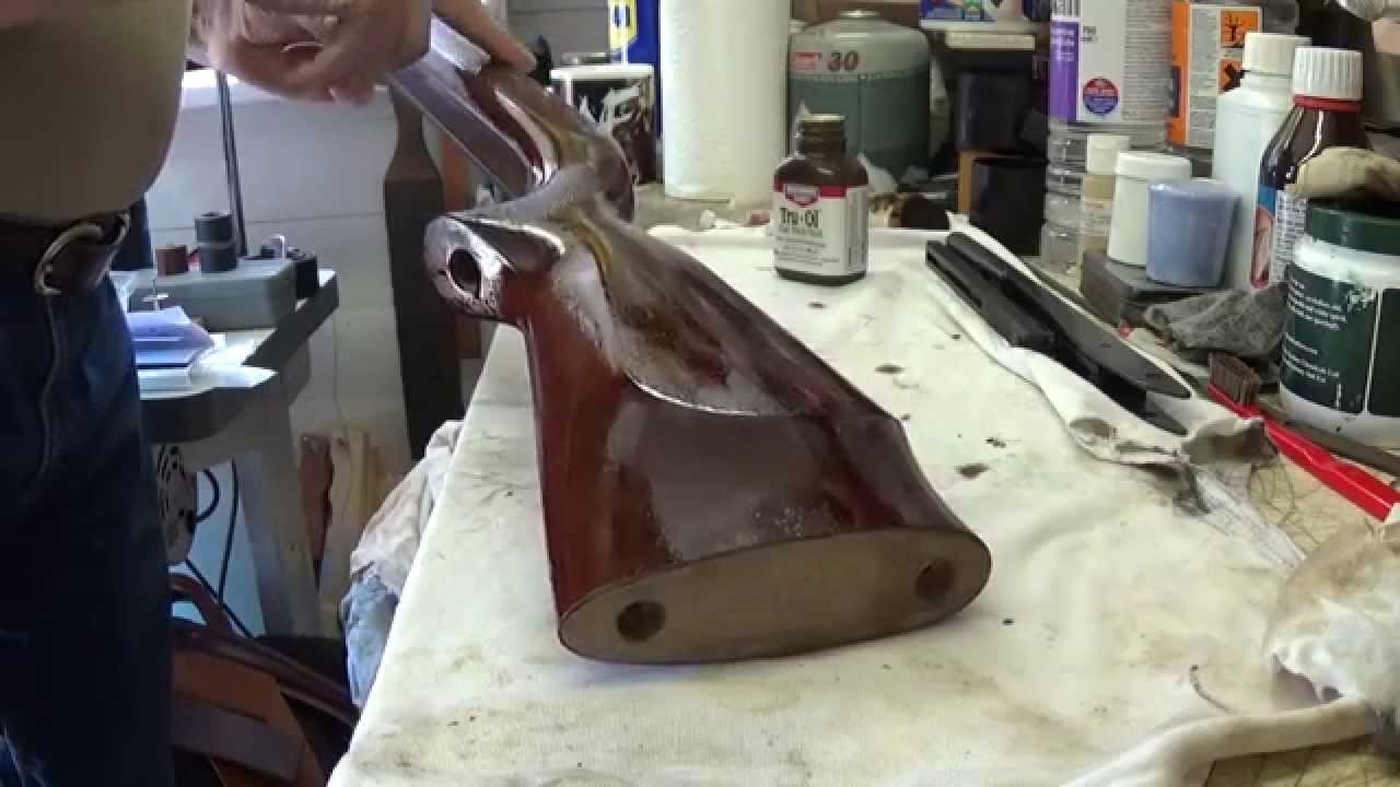 Putting 2nd coat of Gun oil on stock - YouTube