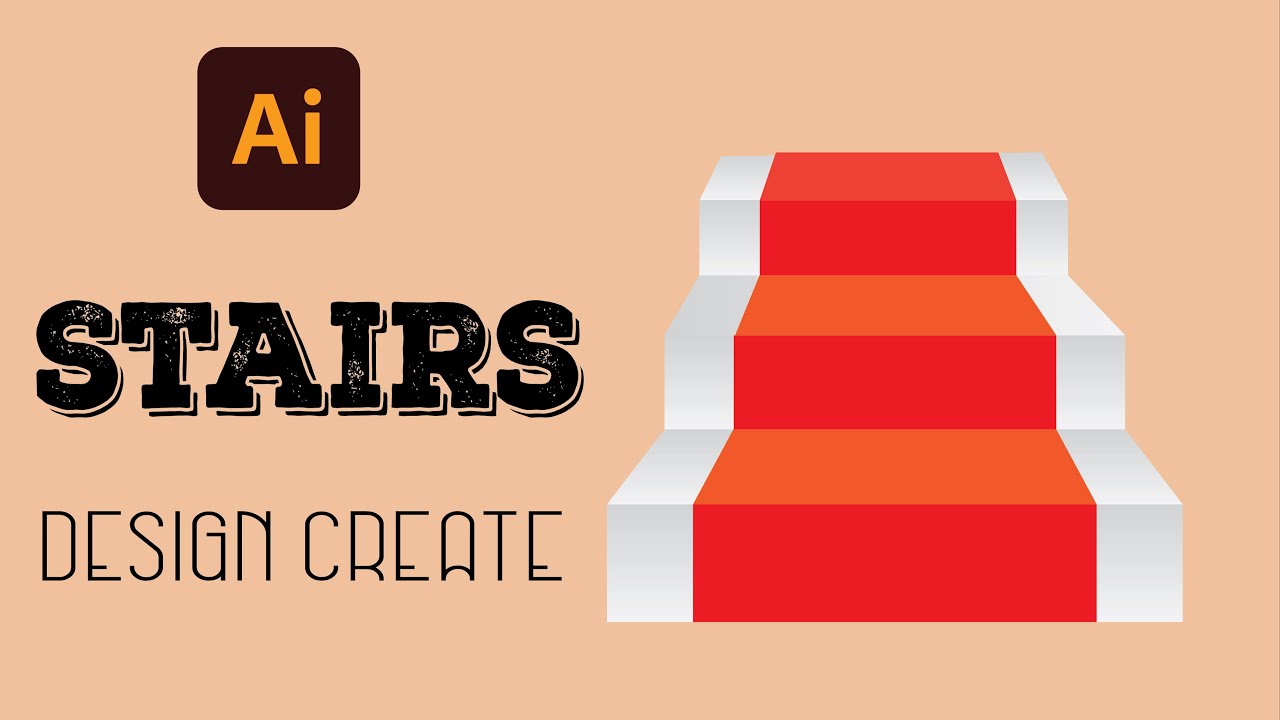STAIRS DESIGN CREATE ADOBE ILLUSTRATOR TUTORIAL 2024 - YouTube