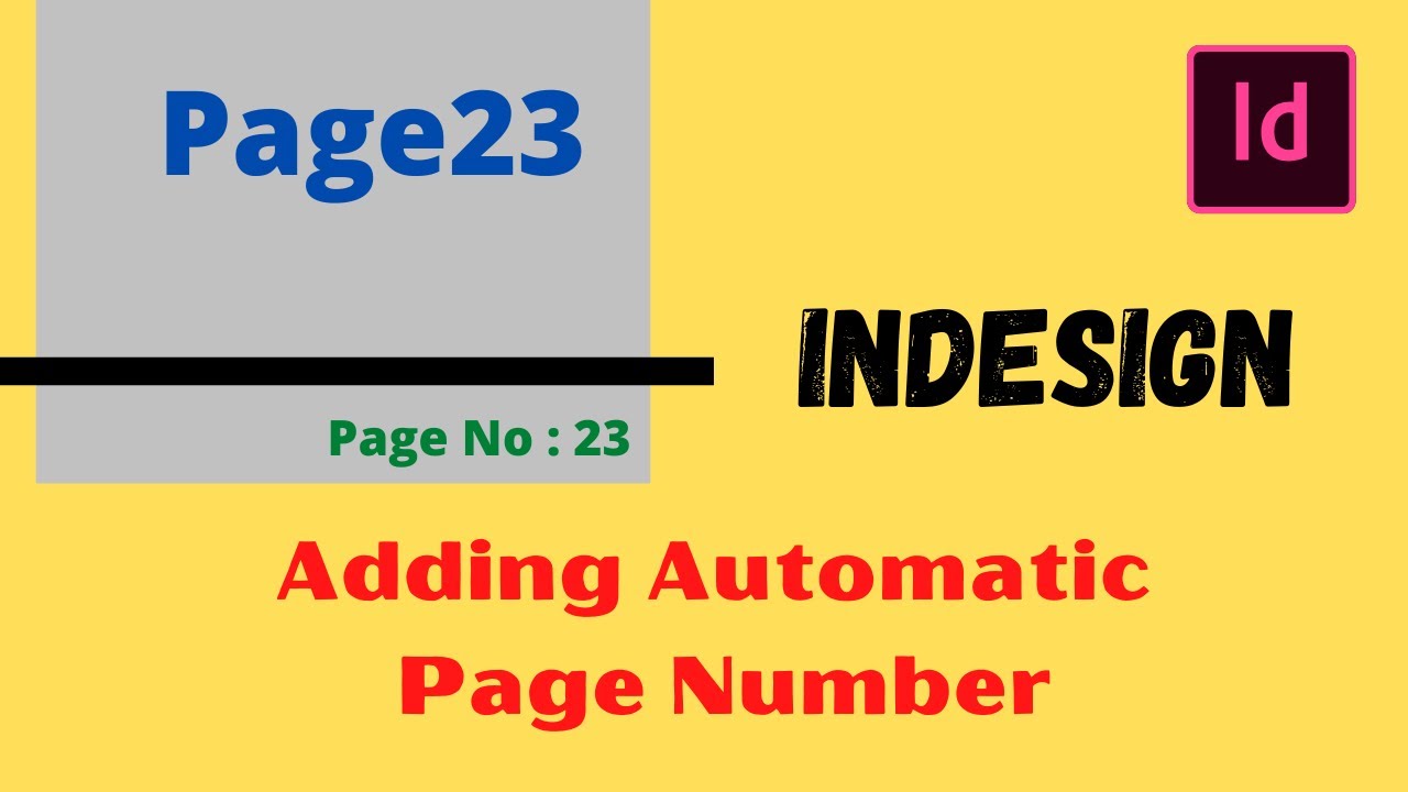 Adding Automatic Page Number In Indesign 2020 YouTube Adding Automatic Page Number In Indesign 2020 YouTube